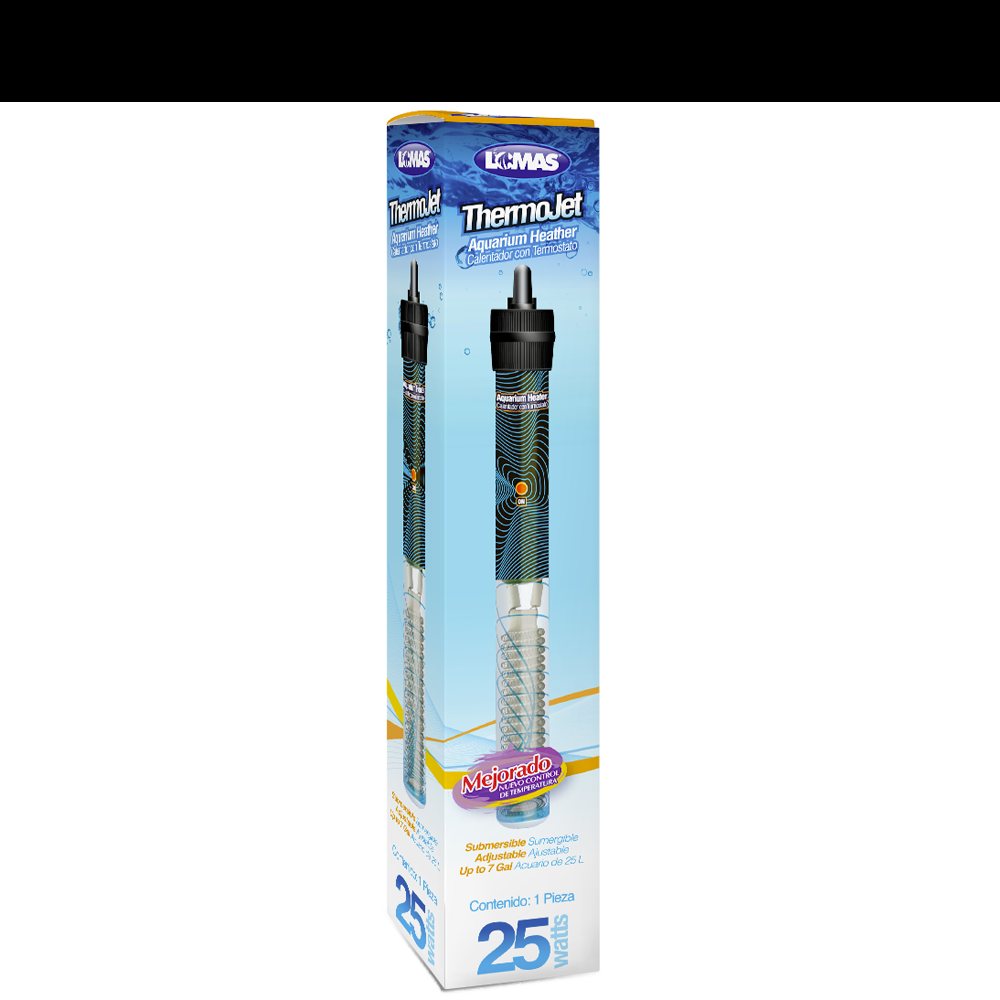CALENTADOR SUMERGIBLE CON TERMOSTATO THERMO-JET 25 W – Mayan Sea